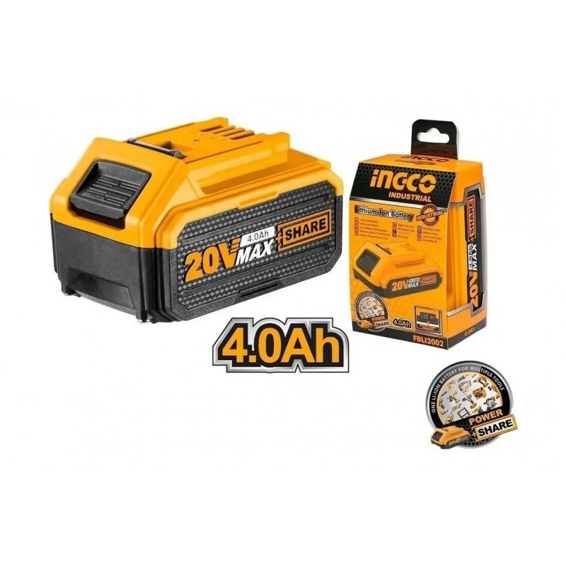Batería Li-Ion 20 V Max / 4,0 Ah P20S - INGCO - Espacio Tecnológico